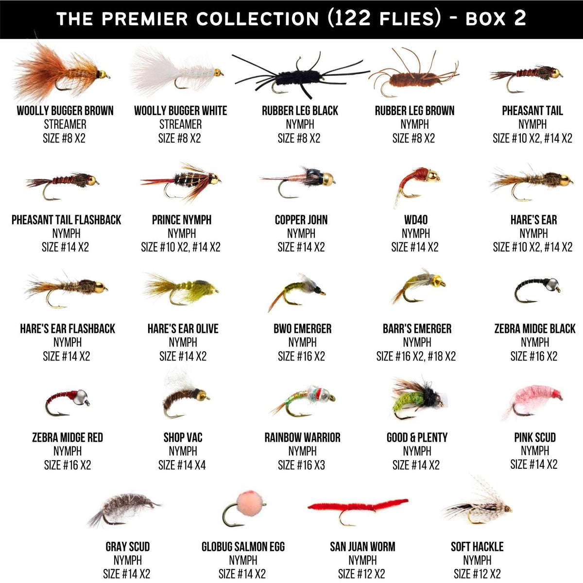 The Premier Collection | 122 Premium Fly Assortment – Ventures Fly Co